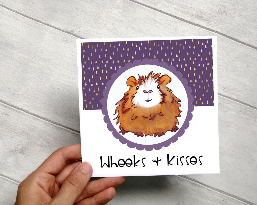 Guinea Pig Card, Guinea Pig Lover Card, Abyssinian Guinea Pig Card ...