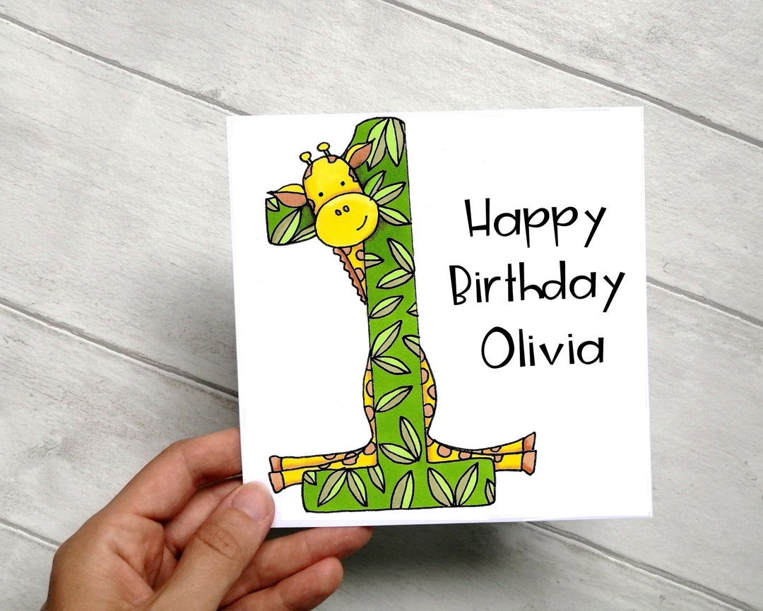 1st Birthday Card Age 1 Card Personalised 1st Birthday Card - Etsy
