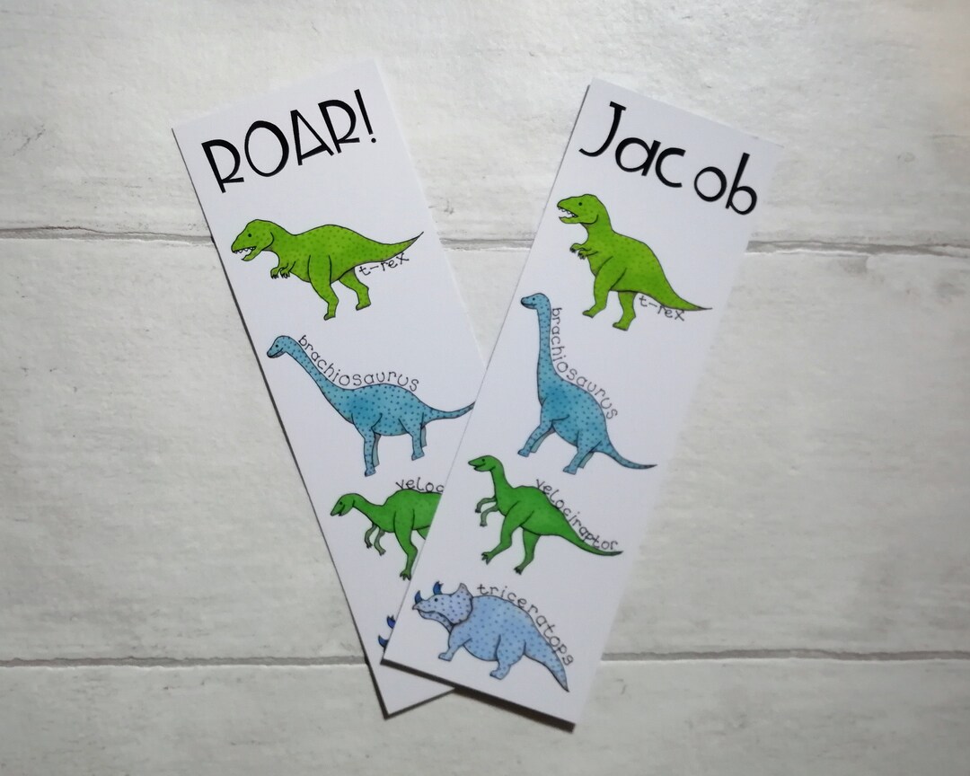 Dinosaur Bookmark for Kids, Dinosaur Christmas Gift, Kids Stocking ...