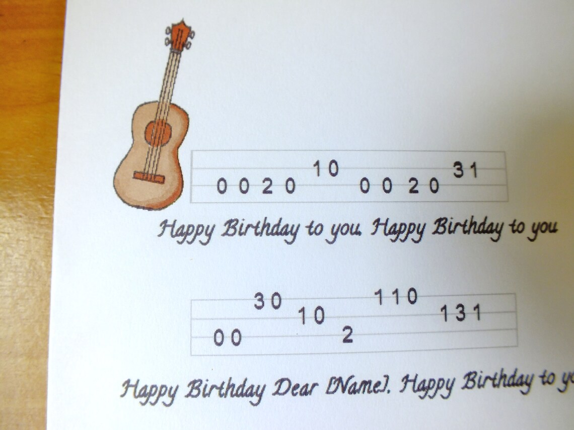 Ukulele Card Ukulele Designs Ukulele Ukulele Birthday Card - Etsy