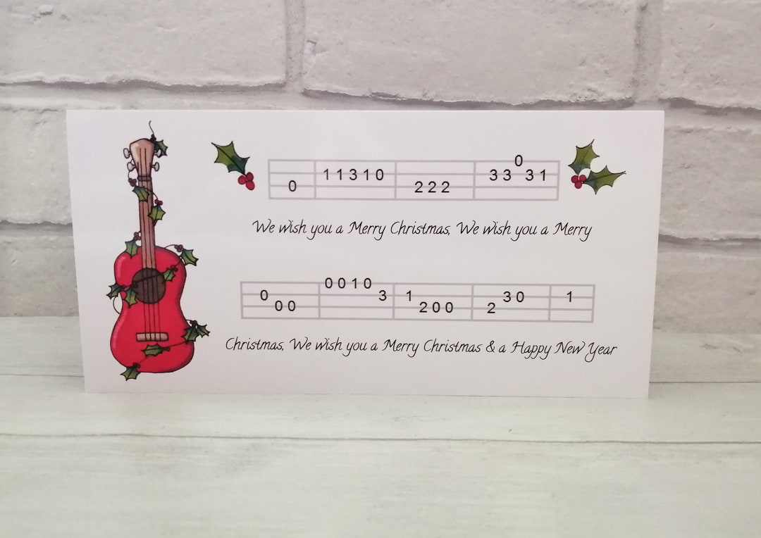 Ukulele Christmas Card, Ukulele Lover Christmas Card, Ukulele Player ...