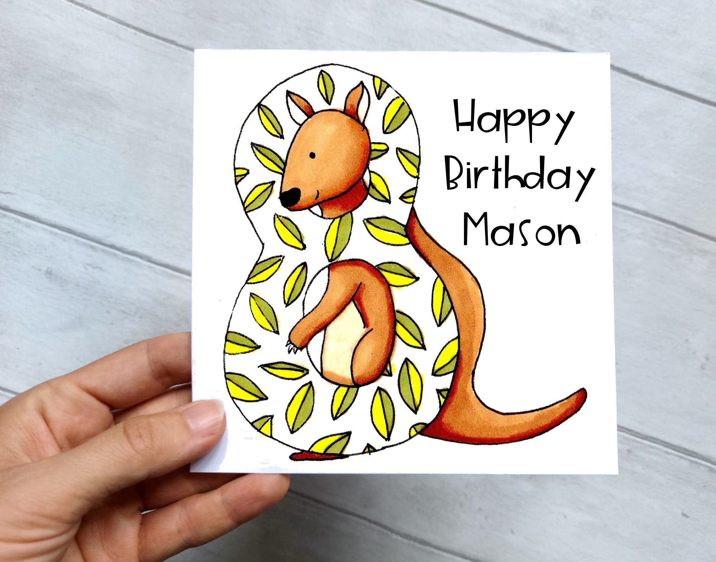 Paper & Party Supplies custom age card Happy Birthday Kids birthday ...