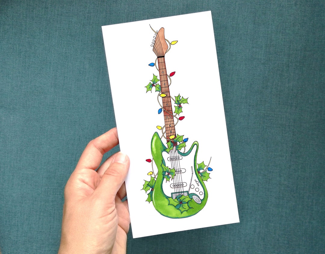 Guitar Christmas Card, You Rock Christmas Card, Music Christmas Card ...