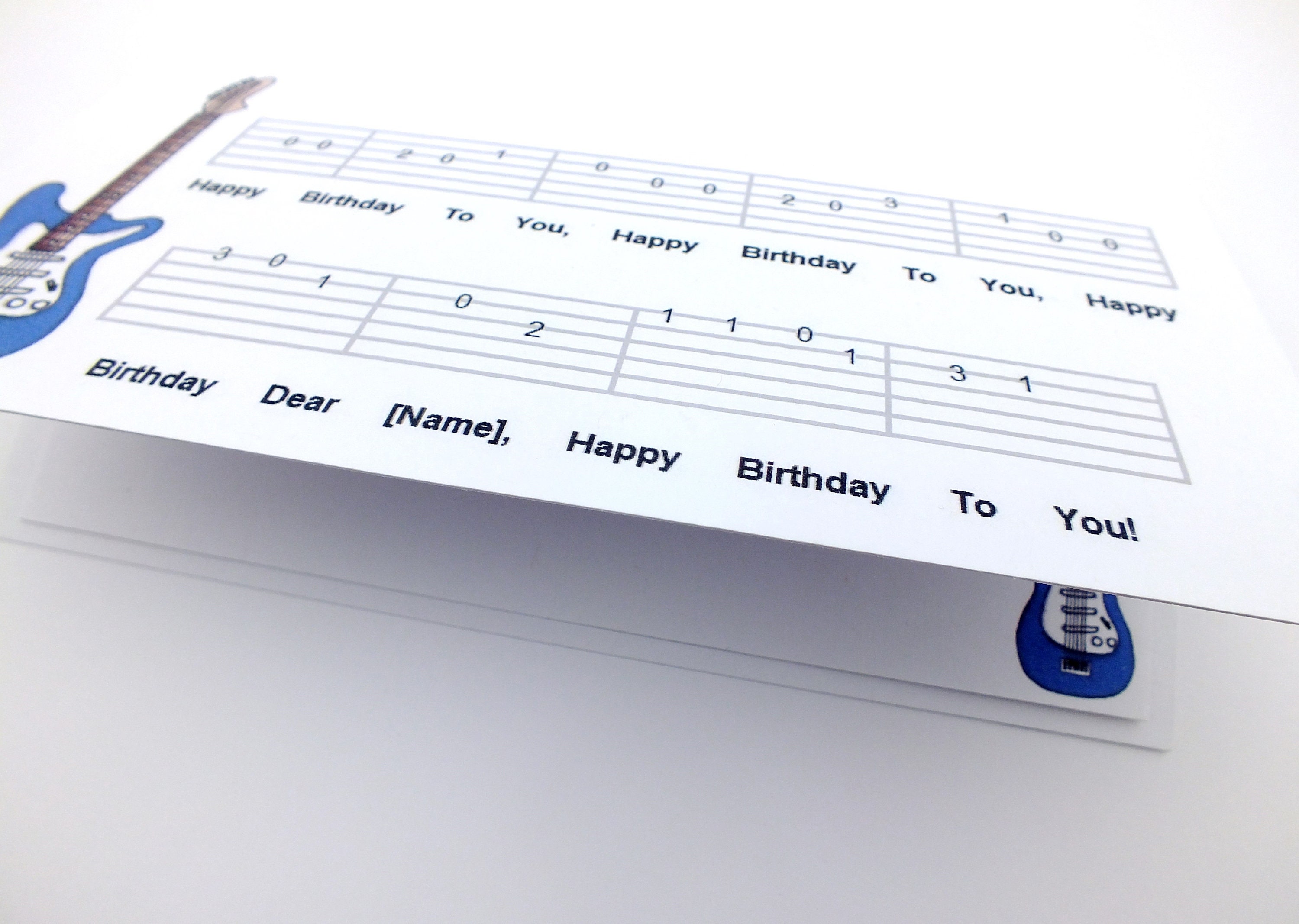 Guitar Birthday Card Electric Guitar Card for Musician - Etsy