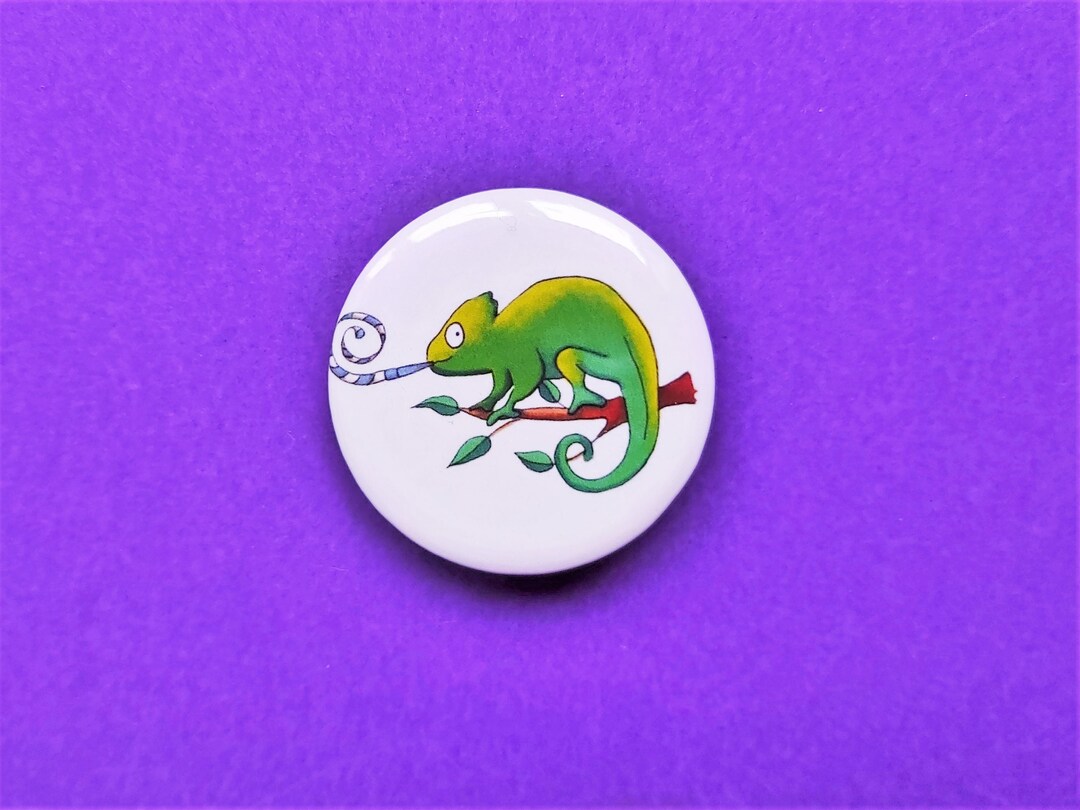 Chameleon Badge, Lizard Badge, Chameleon Gift, Lizard Badge, Lizard ...