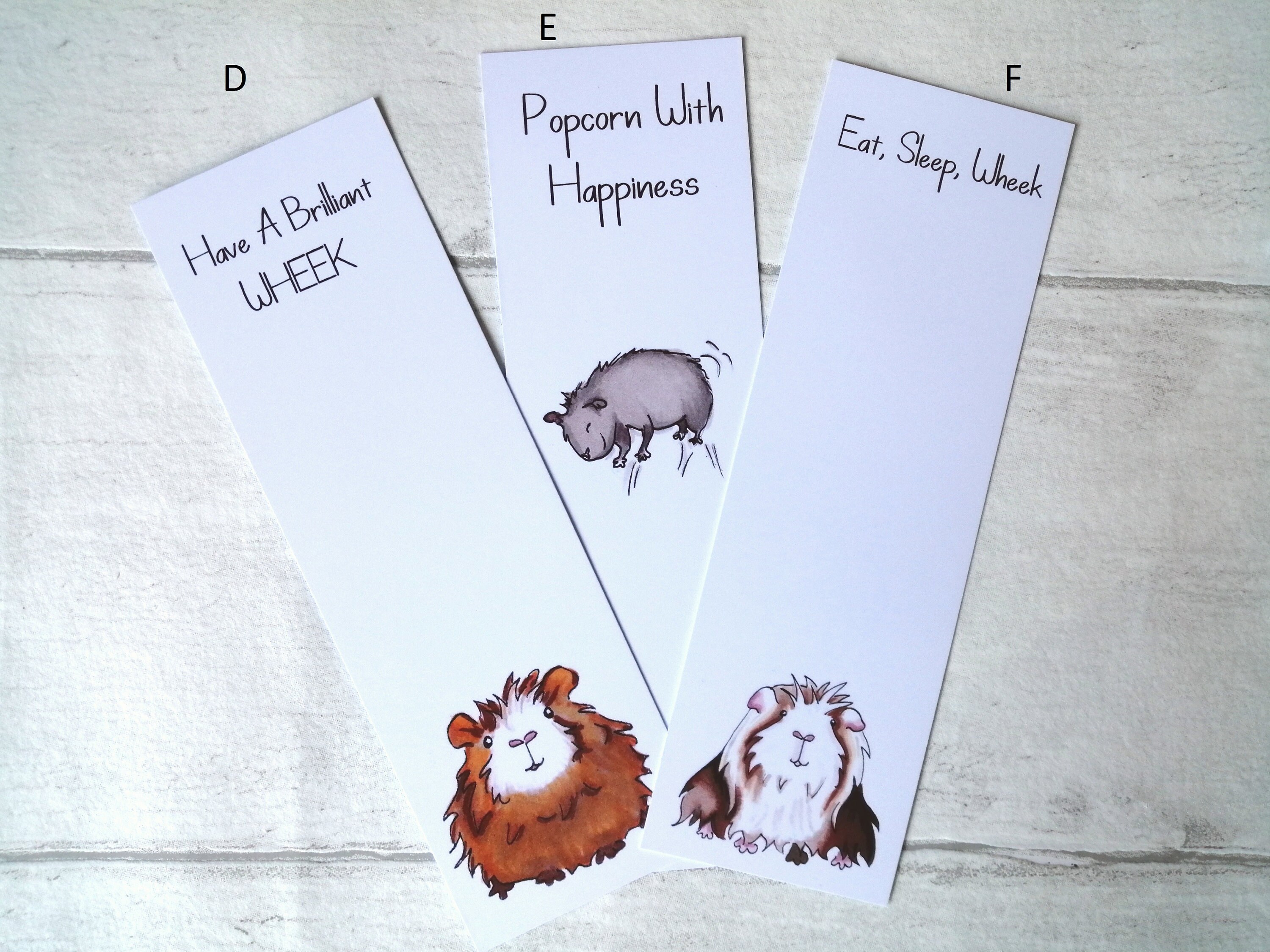 Guinea Pig Bookmark, Personalised Book Lover Gift, Guinea Pig Gift for ...