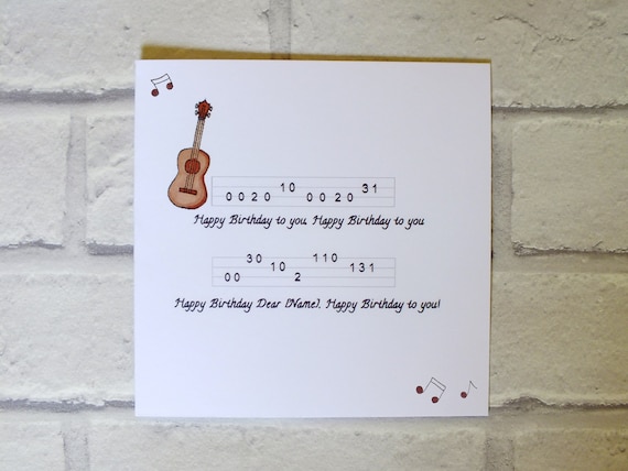 Ukulele Card Ukulele Designs Ukulele Ukulele Birthday Card - Etsy Nederland