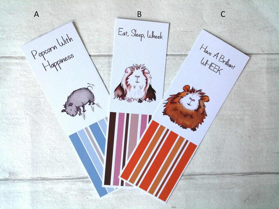 Guinea Pig Bookmark, Personalised Book Lover Gift, Guinea Pig Gift for ...