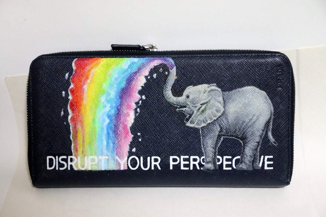 Custom Hand Painted Wallet Buyer Provides Wallet - Etsy