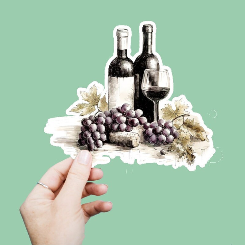 Wine Glass Stickers - Etsy