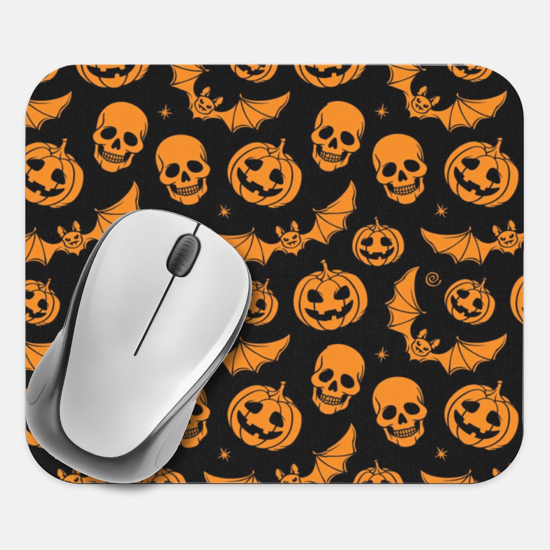 Halloween Mouse Pad, 9"x8" Spider Bats Mouse Pad, Tech Desk Office ...