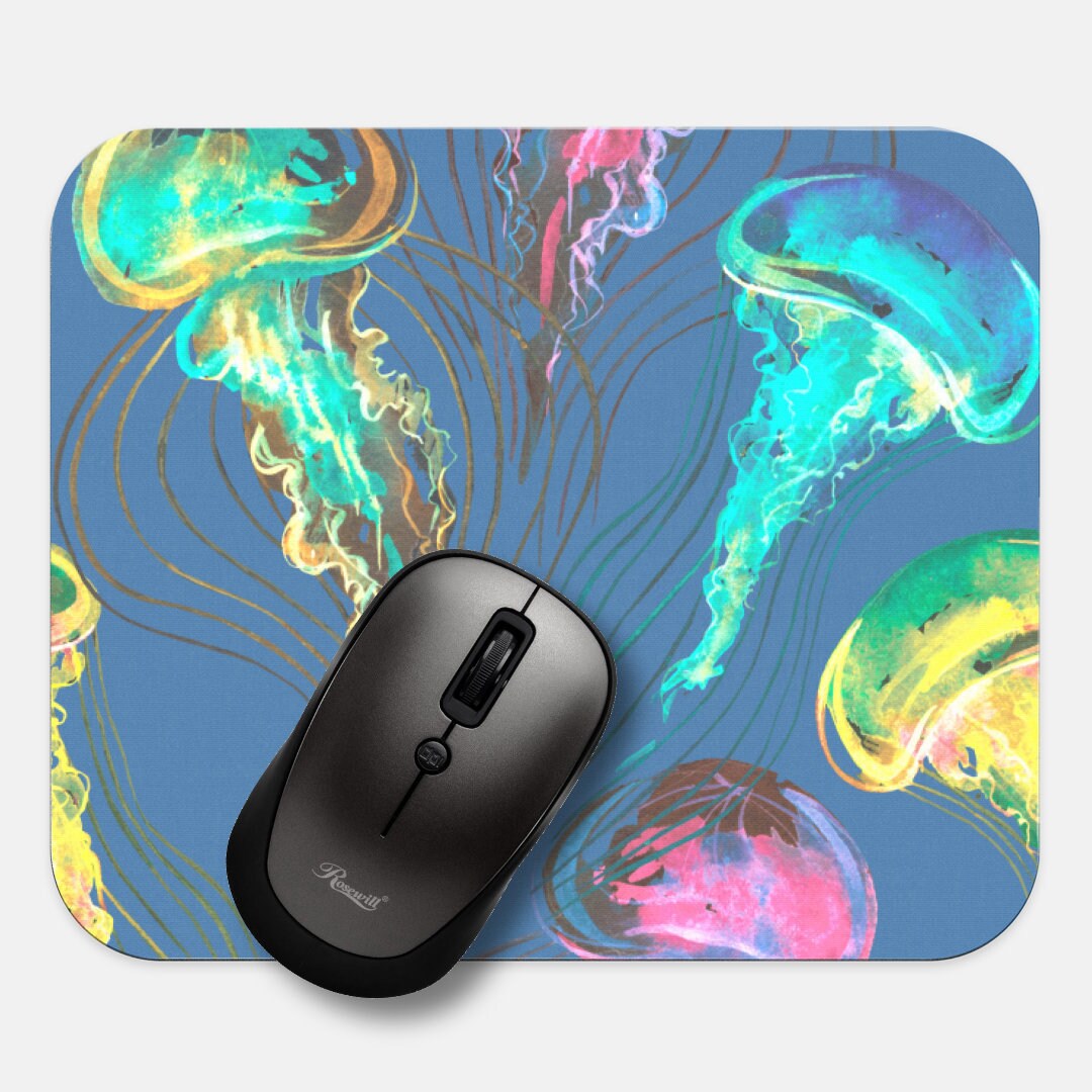 Jellyfish Mouse Pad,9"x8" Fish Ocean Fish Mouse Pad, Tech Desk Office ...
