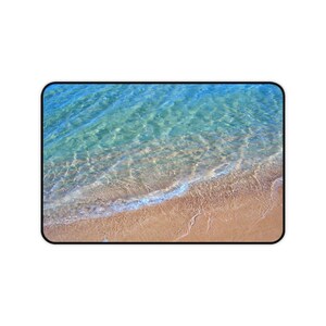 LARGE Ocean Waves Desk Mat, 3 Sizes Non Slip Desk Pad, Office Computer ...
