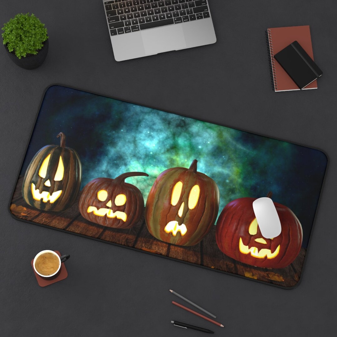LARGE Halloween Desk Mat, 3 Sizes Non Slip Desk Pad, Office Computer ...