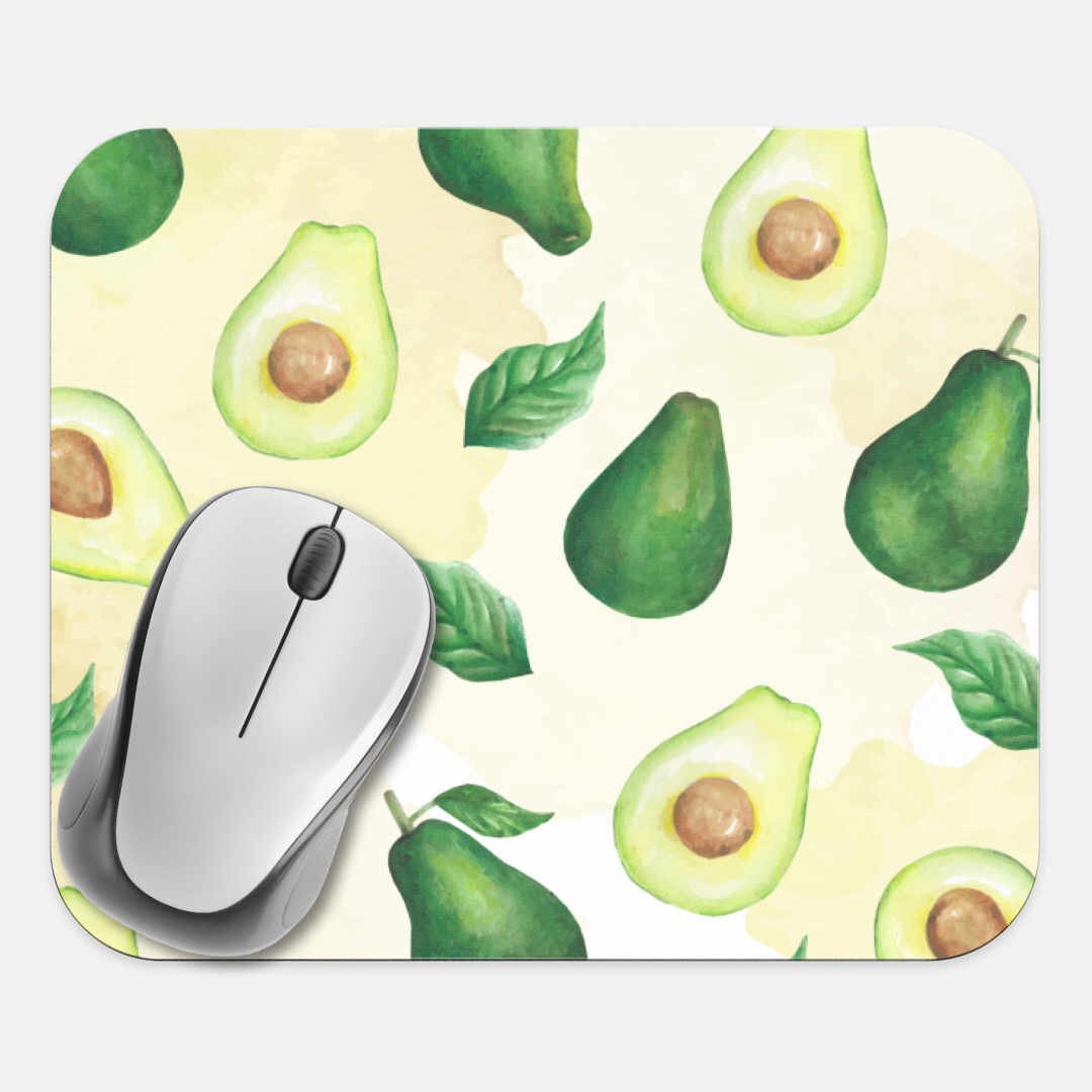 Avocado Mouse Pad, 9x8 Breakfast Fruit Avocado Food Mouse Pad, Tech ...