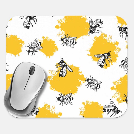 Honey Bee Mouse Pad Bumblebee Honey Print Mouse Pad Tech | Etsy