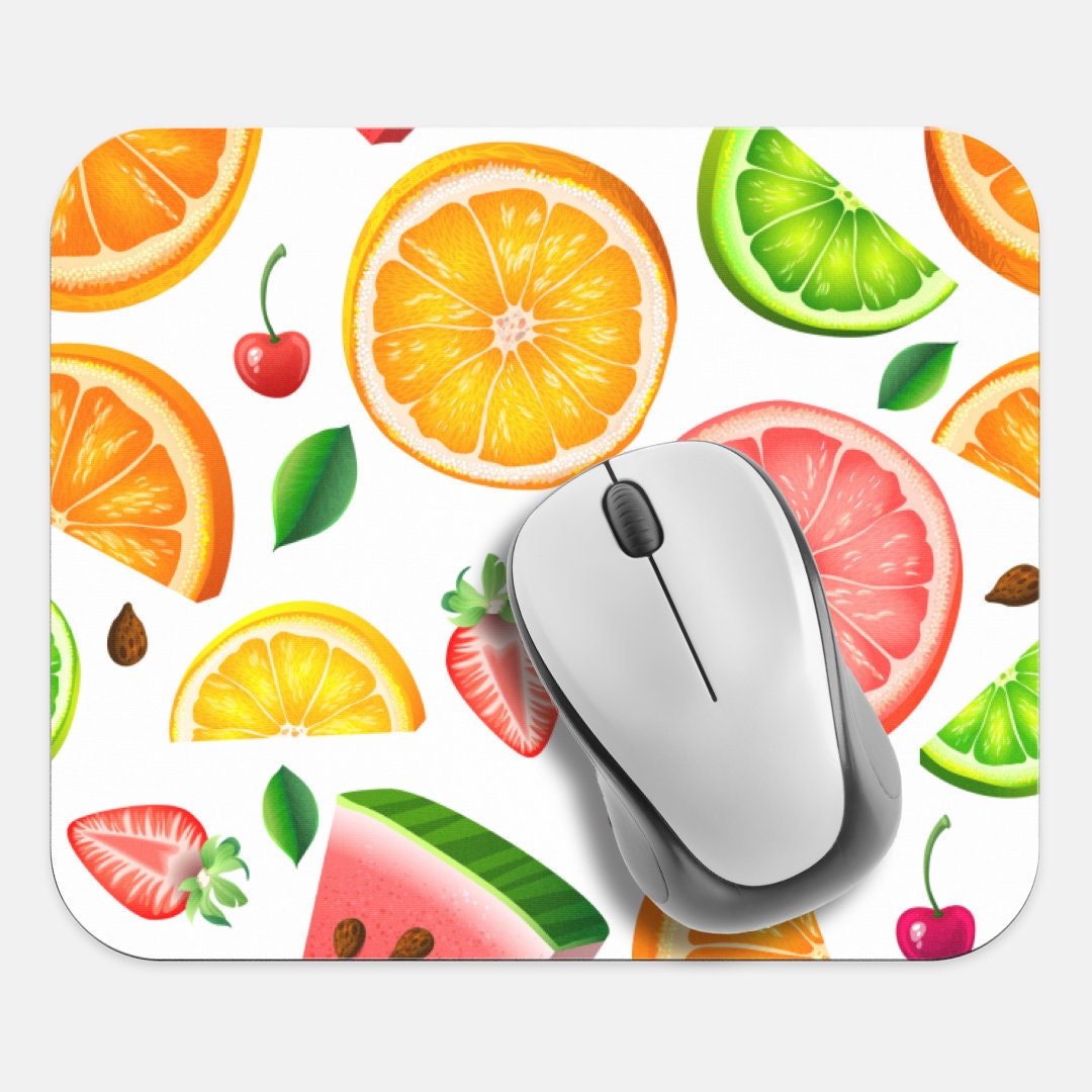 Lemons Mouse Pad, 9"x8" Inch Citrus Fruit Oranges Food Mouse Pad, Tech ...