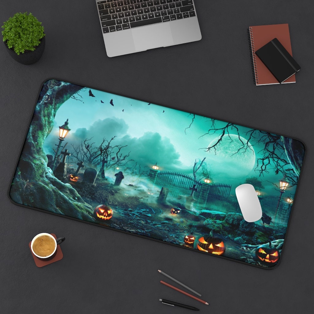 LARGE Halloween Desk Mat 3 Sizes Non Slip Desk Pad Office | Etsy
