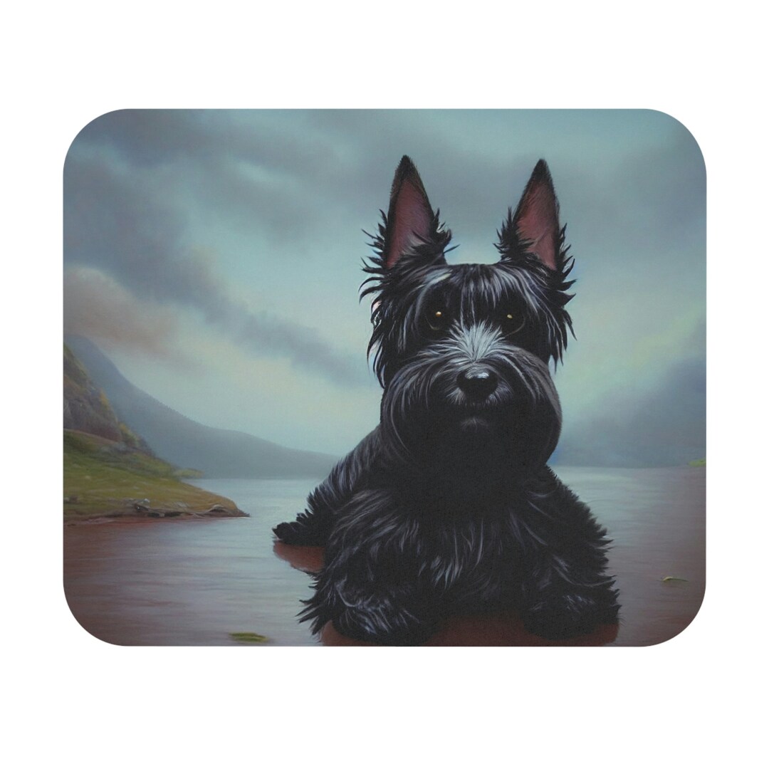 Dog Mouse Pad, 9"x8" Inch Neoprene Mouse Pad, Scottish Terrier Dog ...