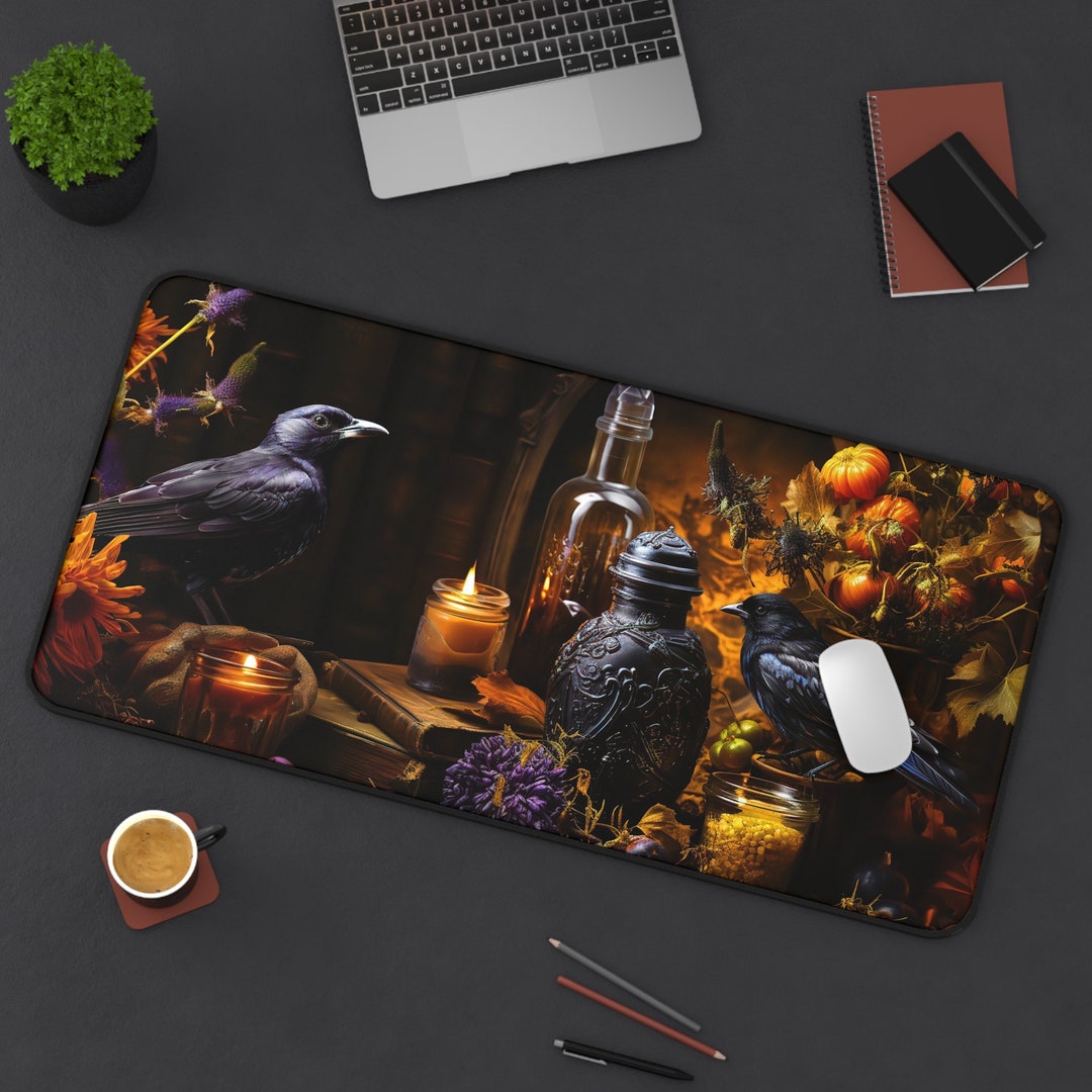 LARGE Autumn Halloween Desk Mat, 3 Sizes Non Slip Desk Pad, Office ...