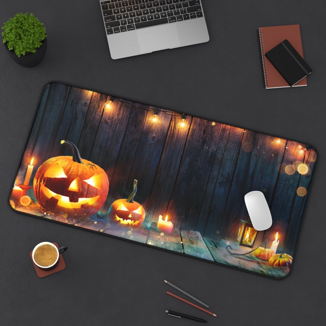 LARGE Halloween Desk Mat, 3 Sizes Non Slip Desk Pad, Office Computer ...