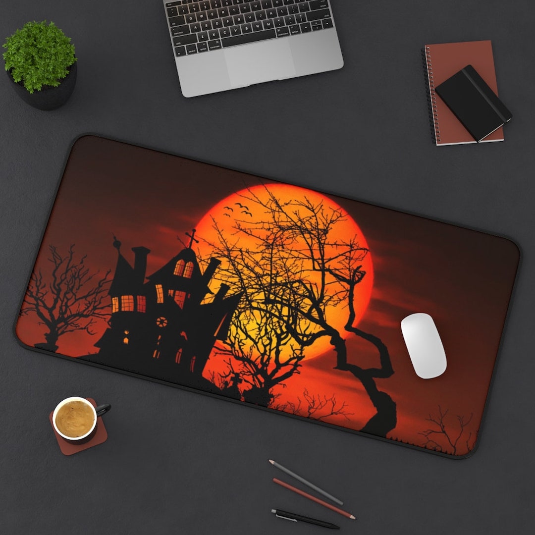 LARGE Halloween Desk Mat, 3 Sizes Non Slip Desk Pad, Office Computer ...