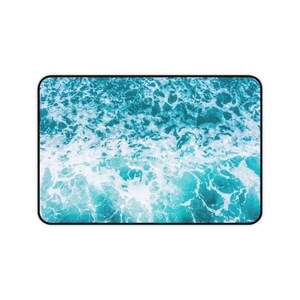 LARGE Ocean Waves Desk Mat, 3 Sizes Non Slip Desk Pad, Office Computer ...