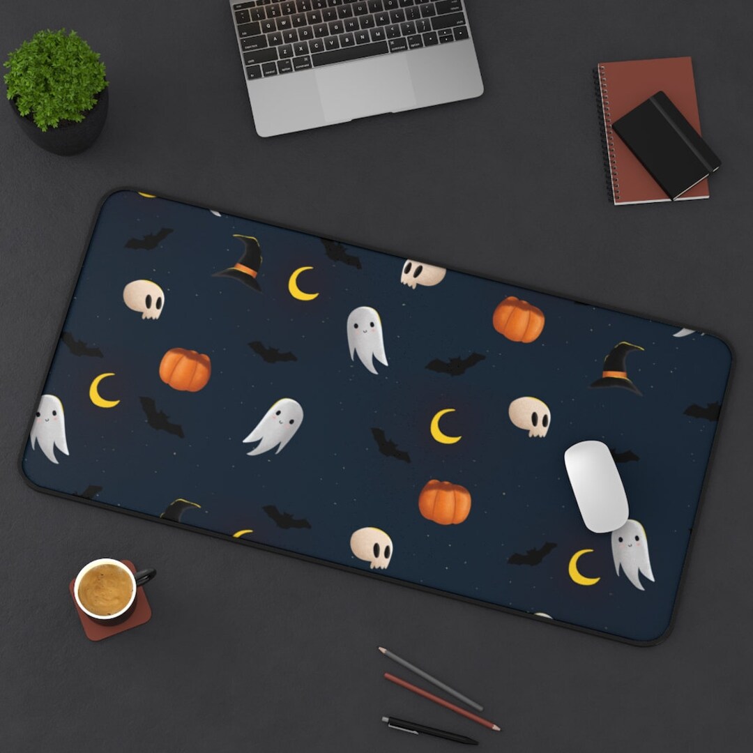 LARGE Halloween Desk Mat, 3 Sizes Non Slip Desk Pad, Office Computer ...