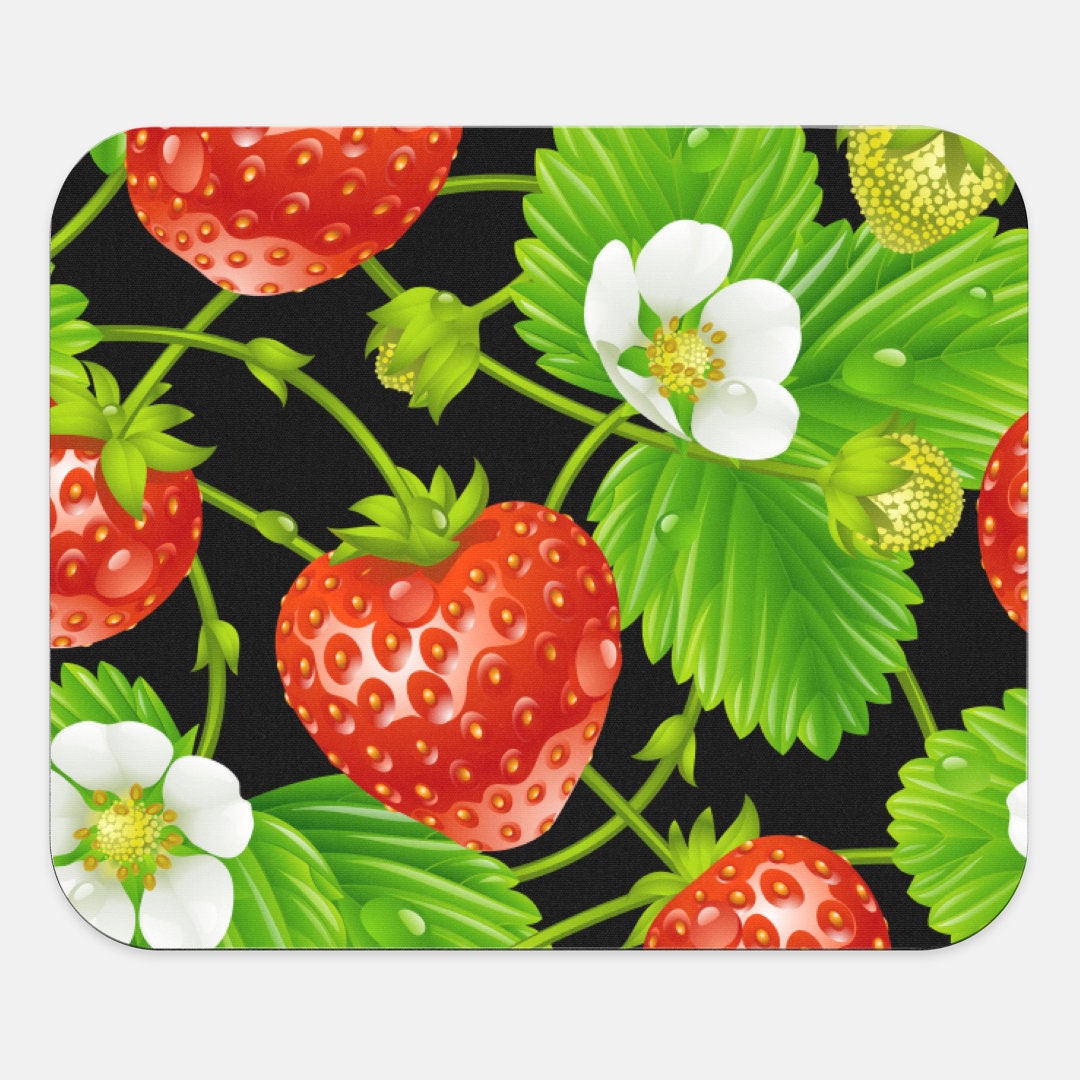 Strawberries Mouse Pad 9x8 Inch Strawberry Food - Etsy UK