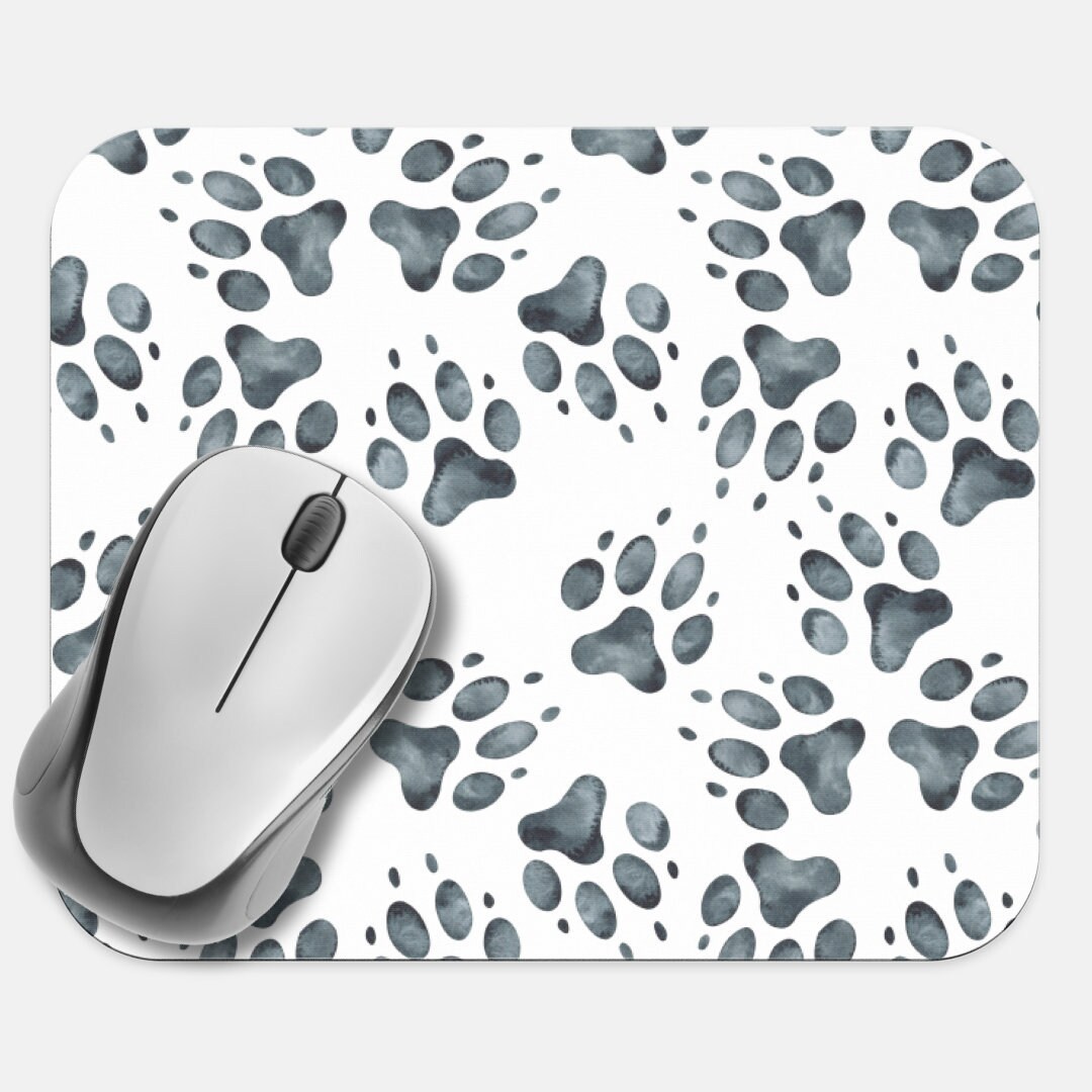 Dog Paw Print Mouse Pad, 9"x8" Dog Paw Animal Mouse Pad, Tech Desk ...