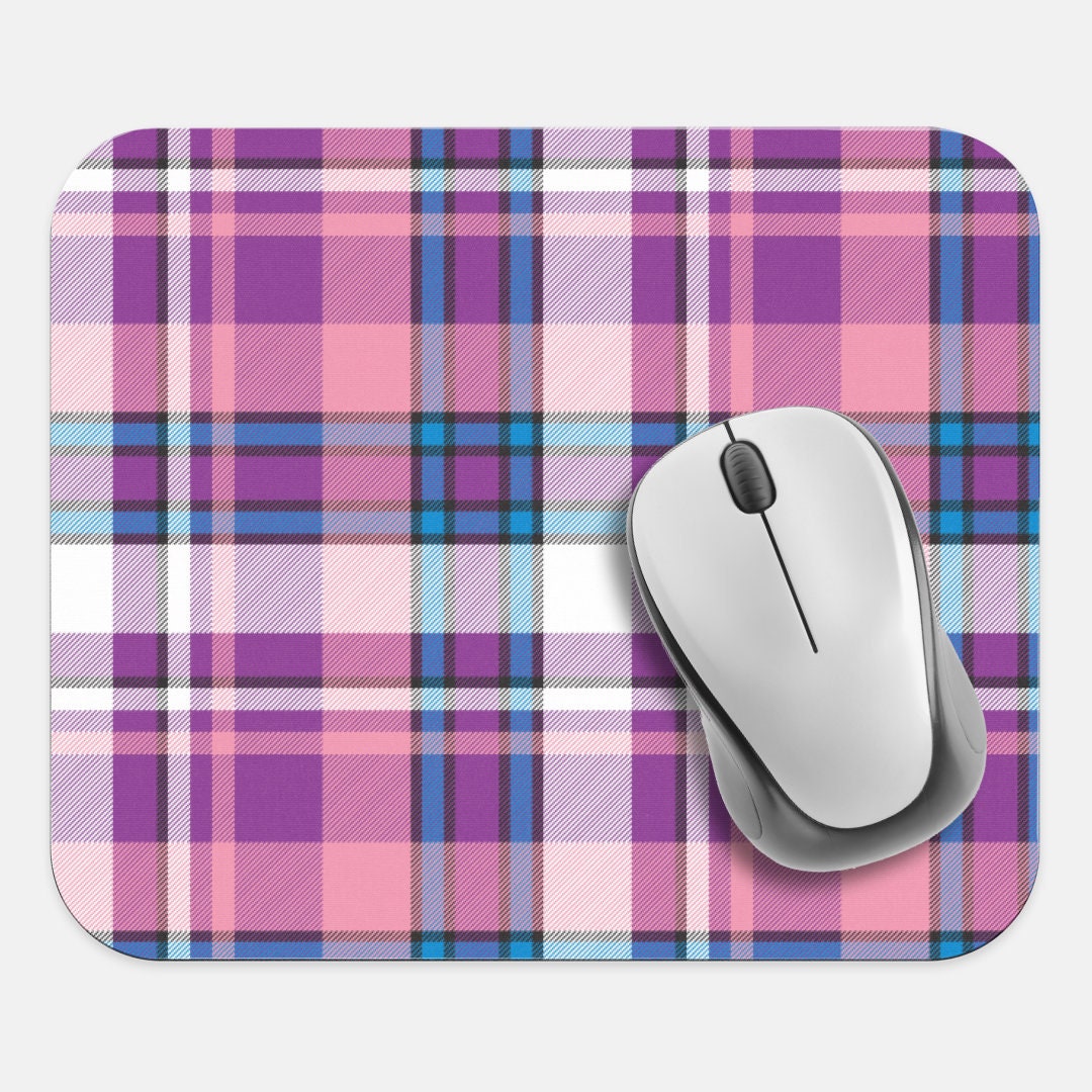 Tartan Plaid Mouse Pad, 9"x8" Plaid Tartan Mouse Pad, Tech Desk Office ...