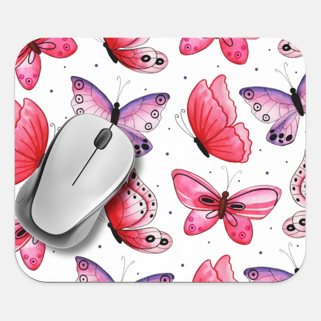 Butterfly Mouse Pad, 9"x8" Inch Butterflies Farm Animal Mouse Pad, Tech ...
