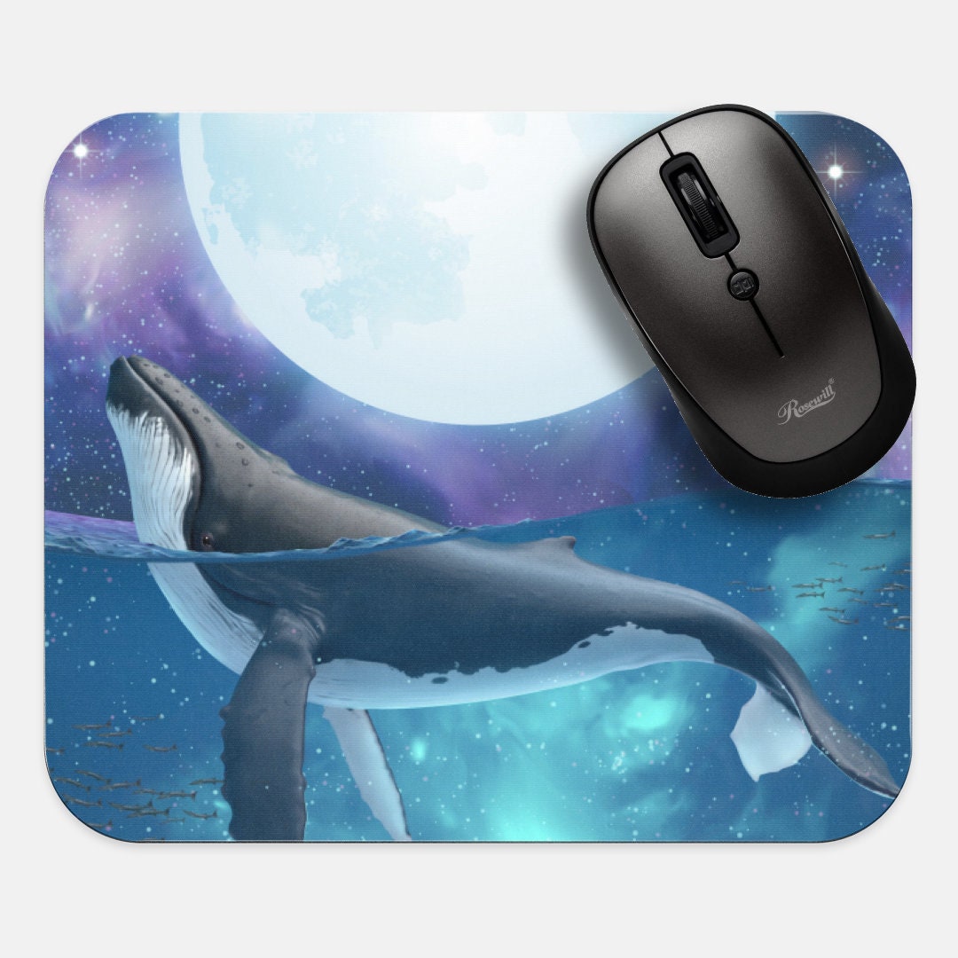 Whale Mouse Pad, 9"x8" Animal Coral Reef Ocean Fish Mouse Pad, Tech ...