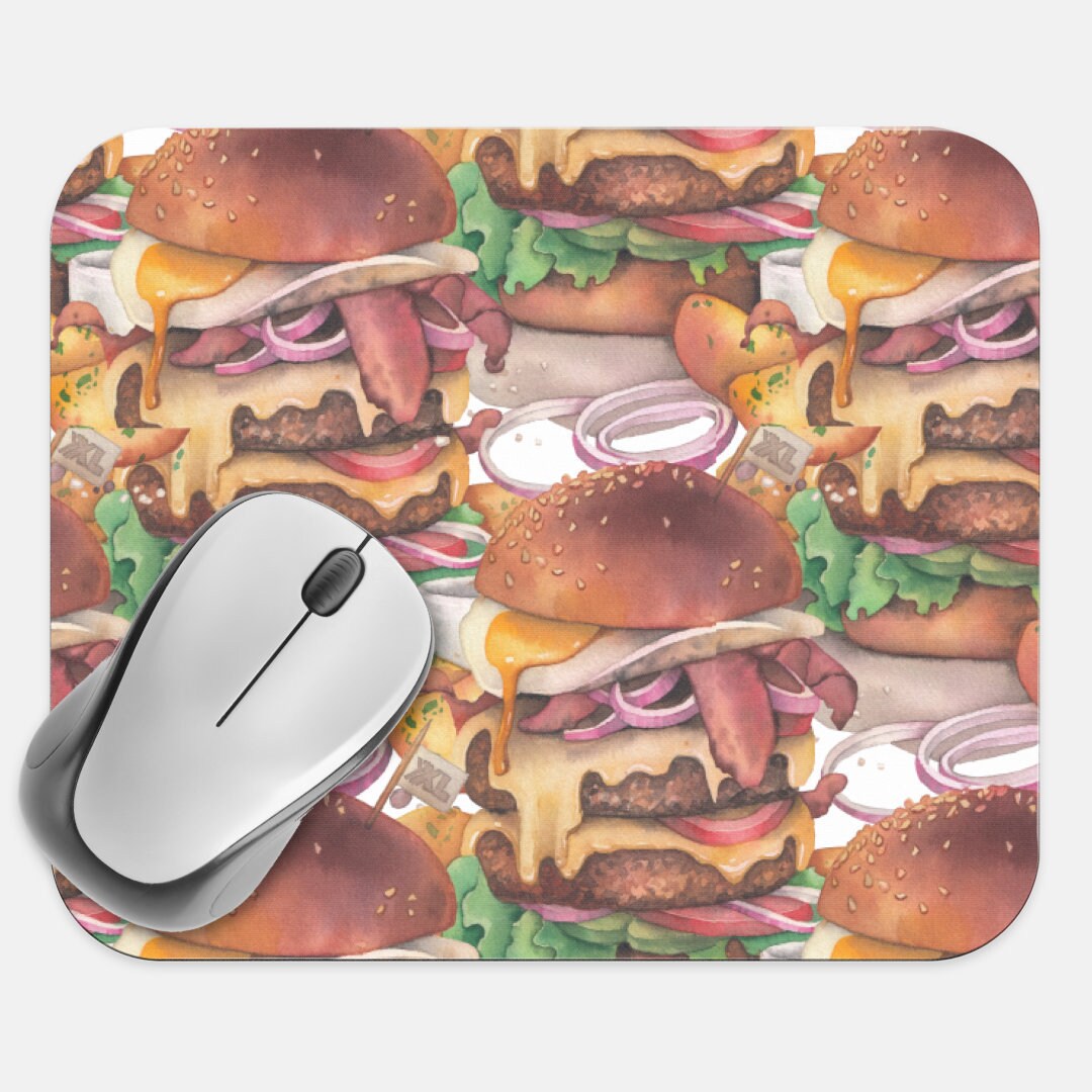 Cheeseburger Mouse Pad, 9"x8" Burger Fast Food Mouse Pad, Tech Desk ...