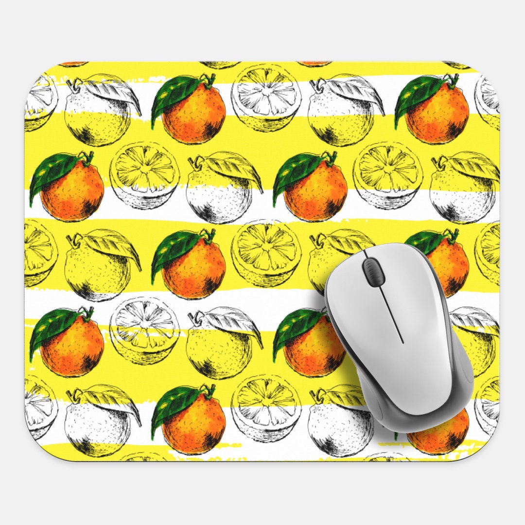 Oranges Mouse Pad, 9"x8" Citrus Fruit Food Mouse Pad, Tech Desk Office ...
