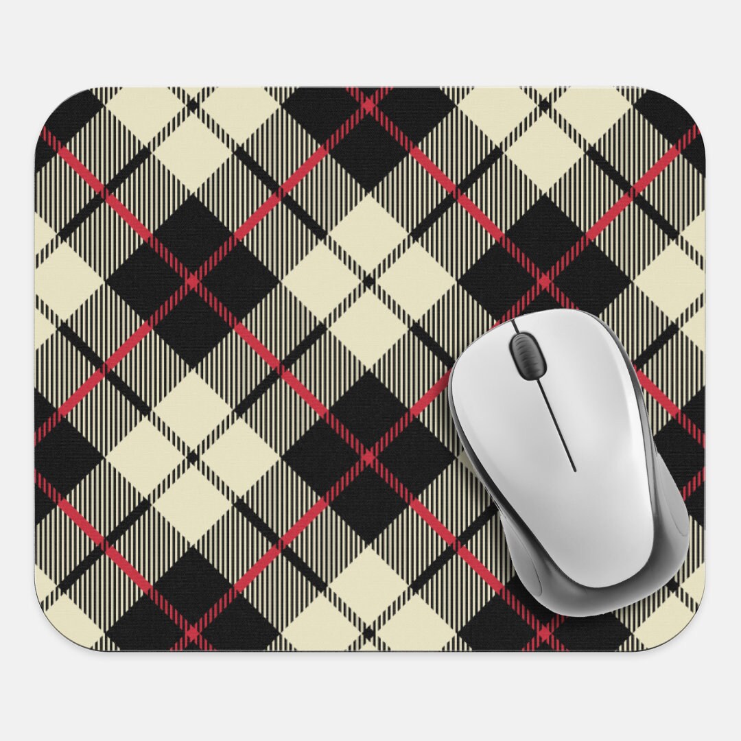 Tartan Plaid Mouse Pad, 9"x8" Plaid Tartan Mouse Pad, Tech Desk Office ...