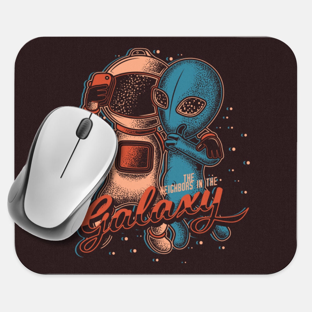 Astronaut Mouse Pad, 9"x8" Alien Space Galaxy Music Mouse Pad, Tech ...
