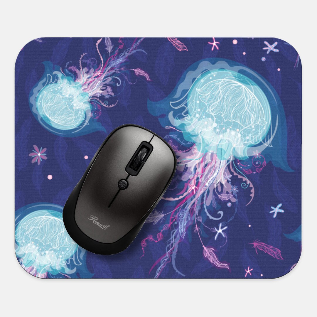 Jellyfish Mouse Pad, 9"x8" Fish Ocean Fish Mouse Pad, Tech Desk Office ...