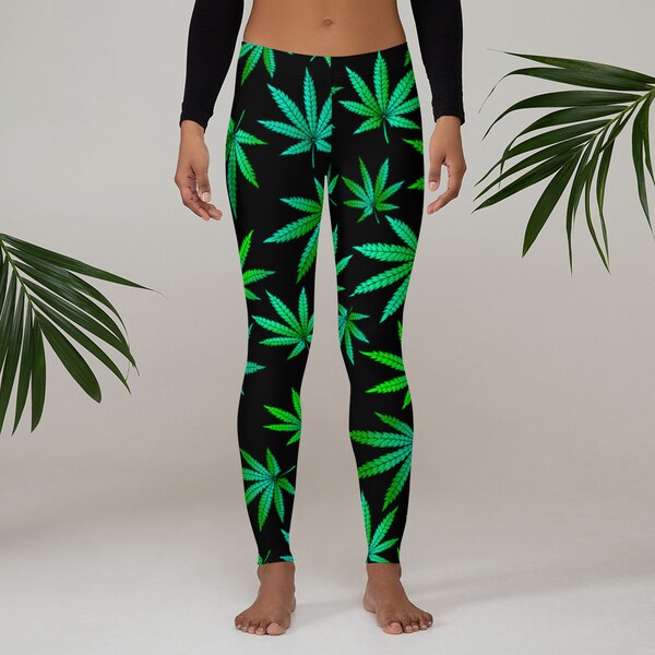 Marijuana Leggings - Etsy