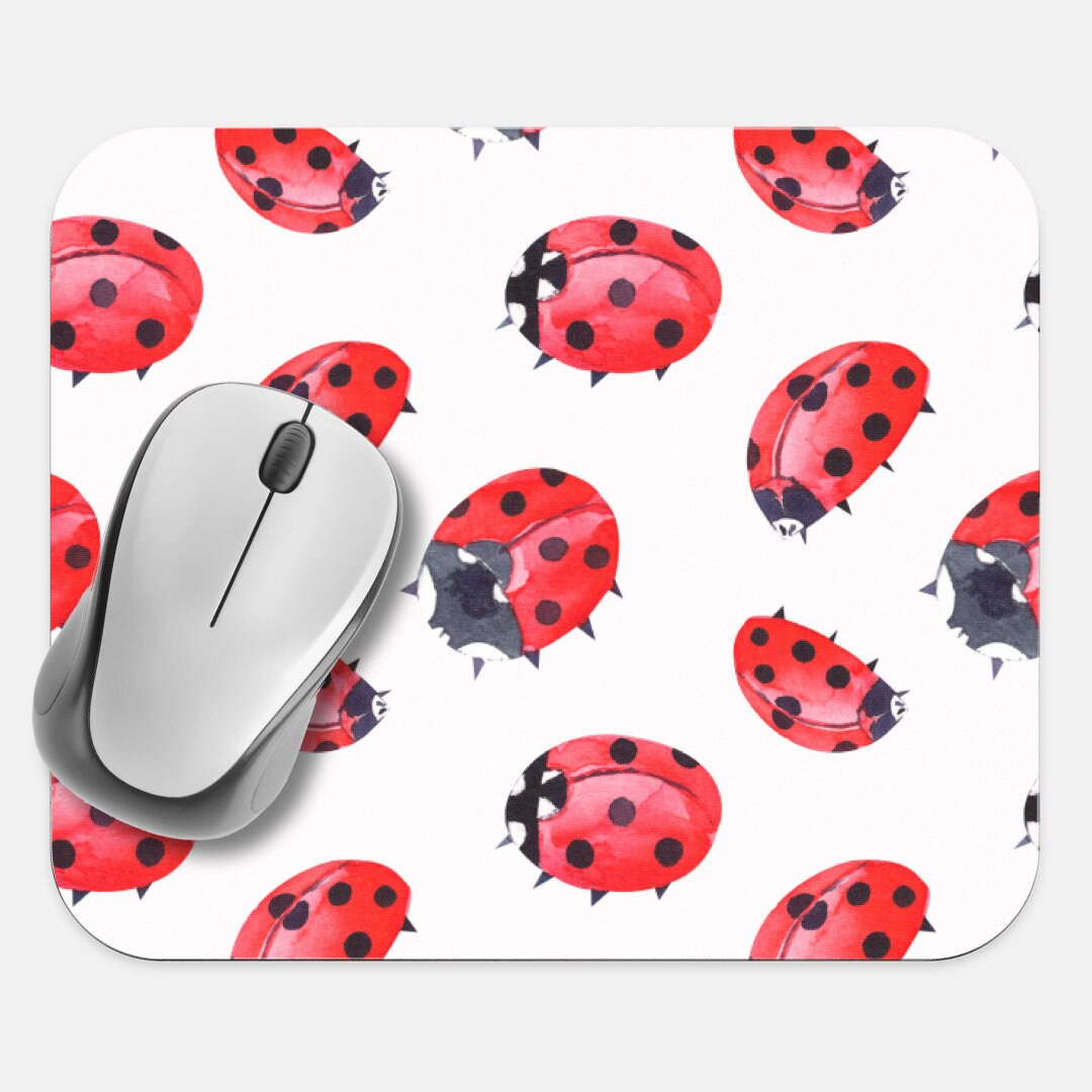 Lady Bugs Mouse Pad, 9"x8" Ladybugs Animal Print Mouse Pad, Tech Desk ...