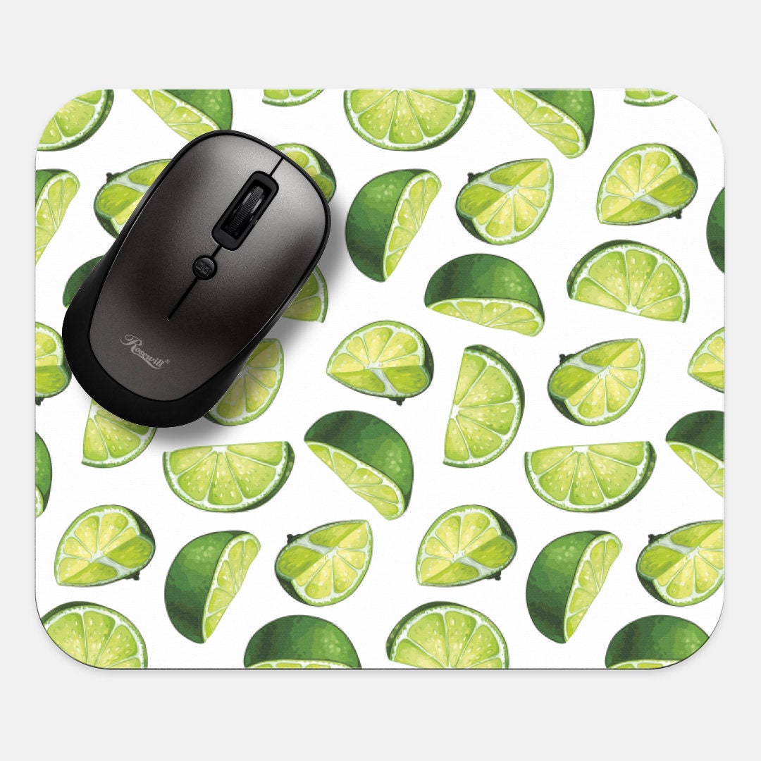 Lime Mouse Pad, 9"x8" Citrus Fruit Lime Lemon Food Mouse Pad, Tech Desk ...