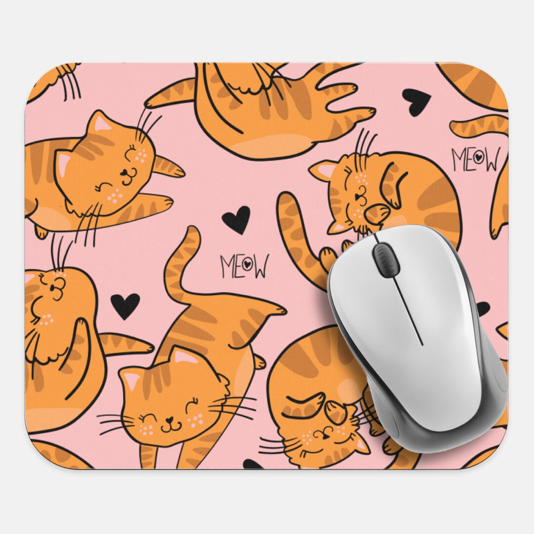 Cats Mouse Pad, 9"x8" Funny Cat Kitten Animal Mouse Pad, Tech Desk ...