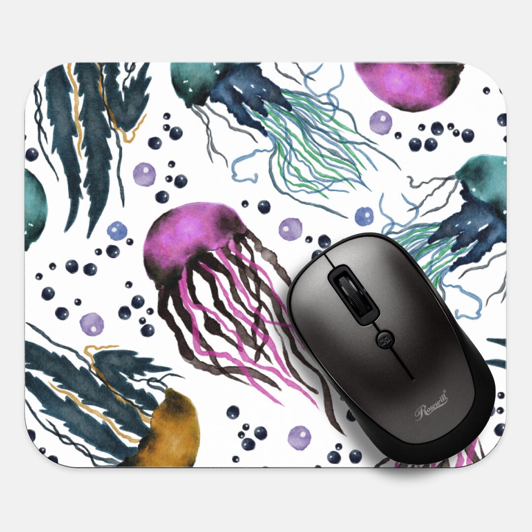 Jellyfish Mouse Pad, 9"x8" Fish Ocean Fish Mouse Pad, Tech Desk Office ...