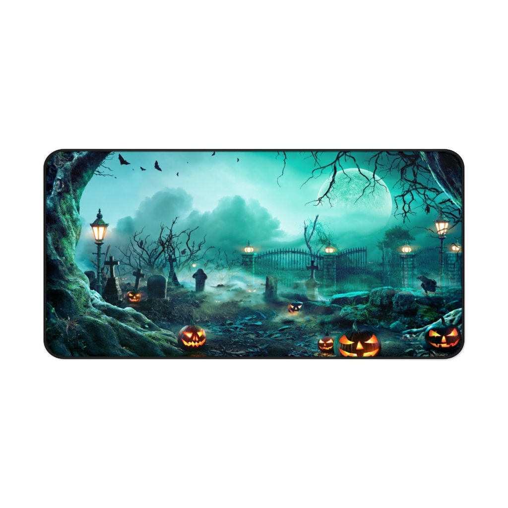LARGE Halloween Desk Mat 3 Sizes Non Slip Desk Pad Office | Etsy