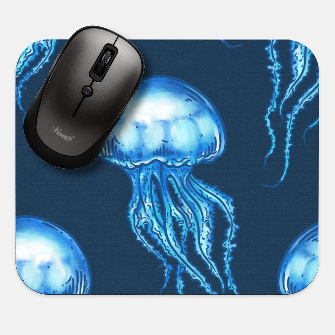 Jellyfish Mouse Pad, 9"x8" Fish Ocean Fish Mouse Pad, Tech Desk Office ...