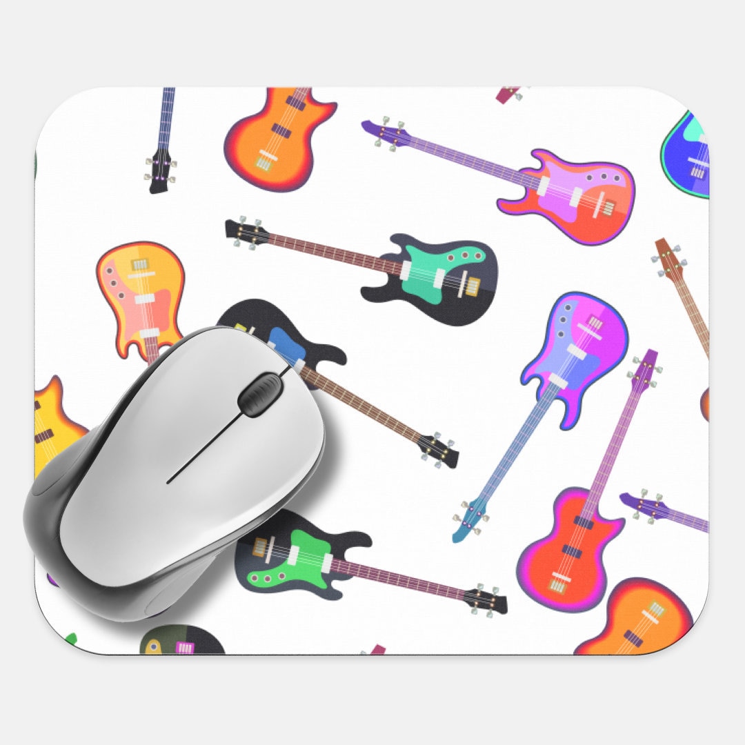 Guitars Mouse Pad, 9"x8" Electric Guitar Music Mouse Pad, Tech Desk ...