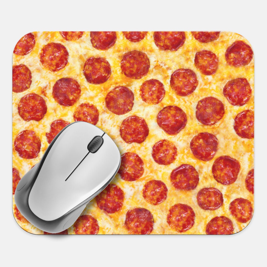 Pizza Mouse Pad, 9"x8" Pepperoni Pizza Fast Food Mouse Pad, Tech Desk ...