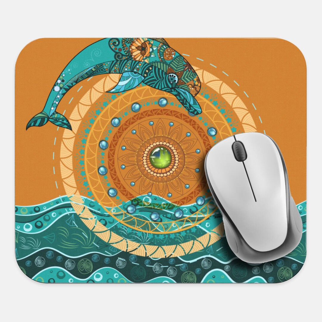 Dolphin Mouse Pad, 9"x8" Inch Animal Dolphin Ocean Fish Mouse Pad, Tech ...