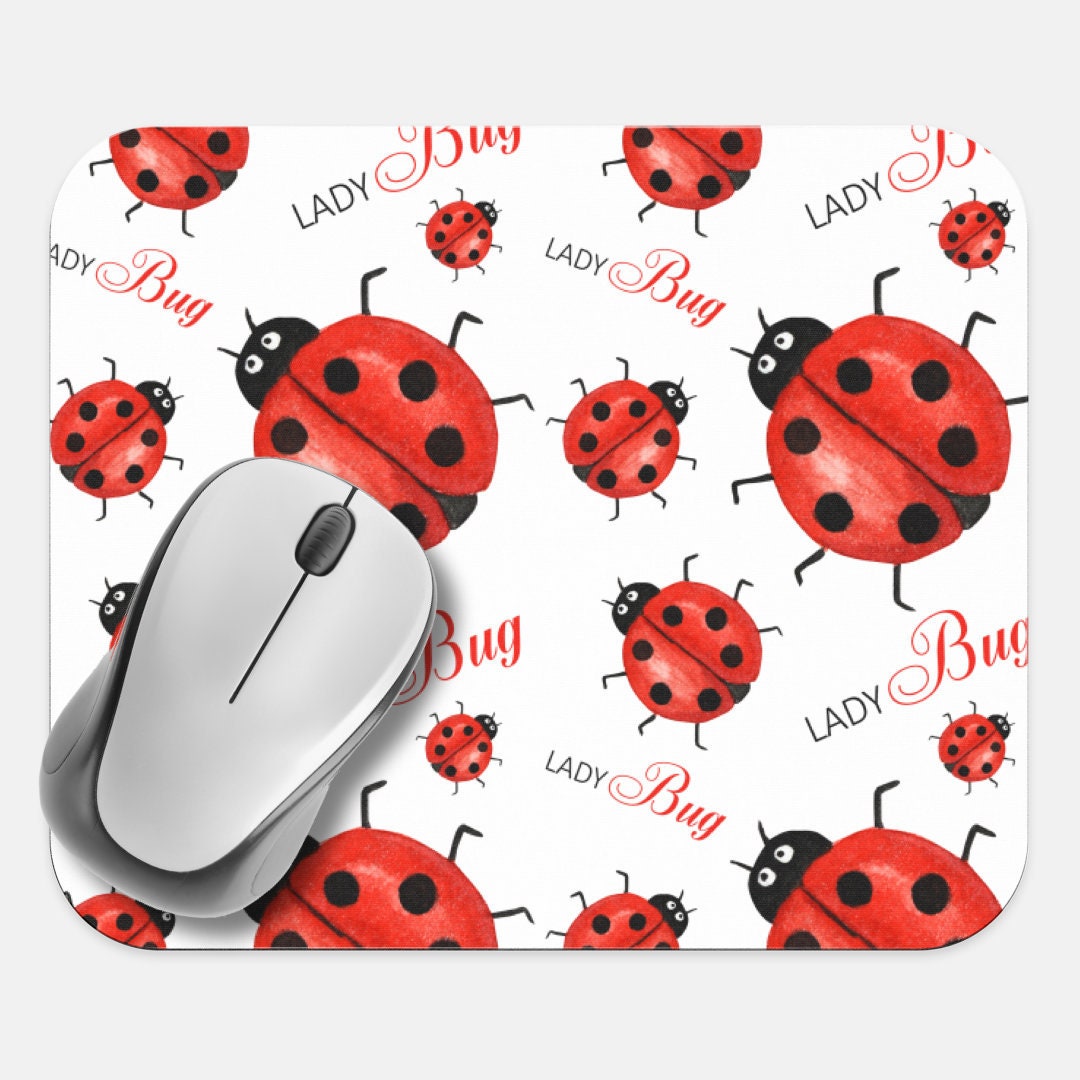 Lady Bugs Mouse Pad, 9x8 Inch Ladybugs Animal Print Mouse Pad, Tech ...