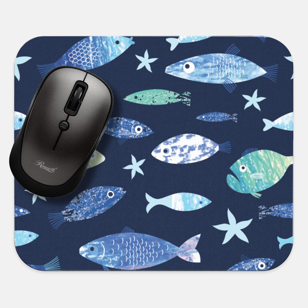 Fish Mouse Pad, 9"x8" Animal Sea Ocean Fish Mouse Pad, Tech Desk ...